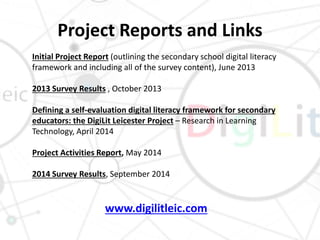 Supporting staff development in Digital Literacy: the DigiLit Leicester ...