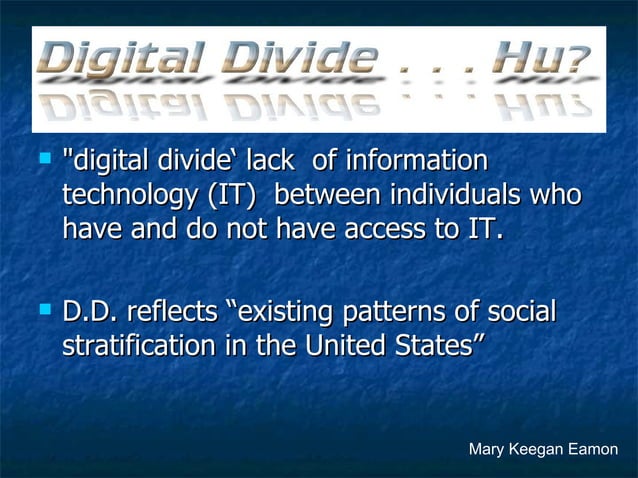 The Digital Divide | PPT