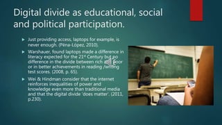 The digital divide | PPTX