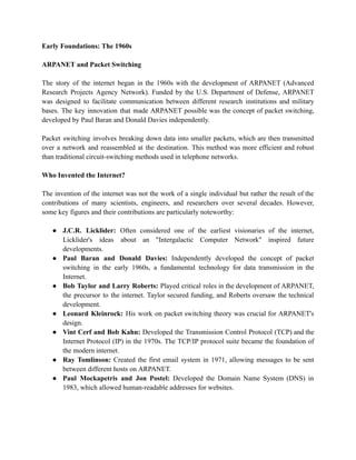 The Digital Revolution: A History of the Internet | PDF