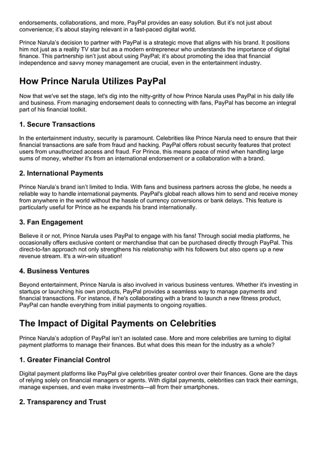 The Digital Revolution_ How Prince Narula is Changing the Game with PayPal.docx | Credit Cards ...