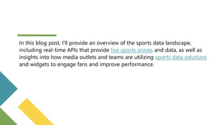 The Digital Revolution of Sports Data | PPTX