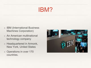 The Digital Strategy for IBM | PPTX