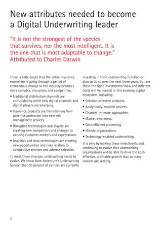 Insurance strategy: Evolving into a digital underwriter | PDF