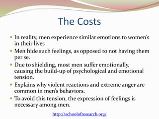 The dilemma of men’s emotions | PPTX