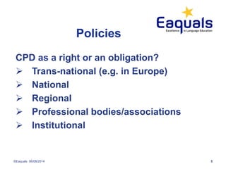 Opening Plenary: The Dimensions of Continuing Professional Development ...