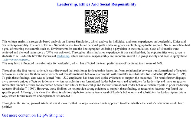 The Dimensions Of Social Responsibility Essay | PPT