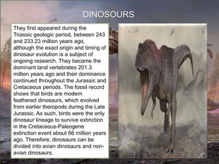THE DINOSOURS.pptx