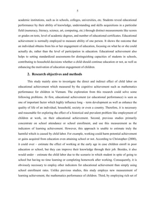 The direct and indirect impact of child labor on educational ...