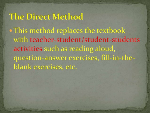 The direct method | PPT