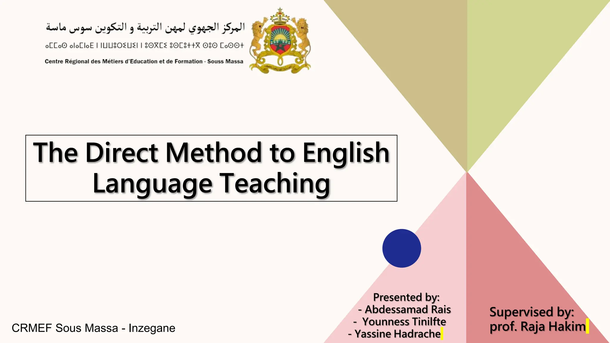 The Direct Method to English Language Teaching - Rais Abdessamad.pptx