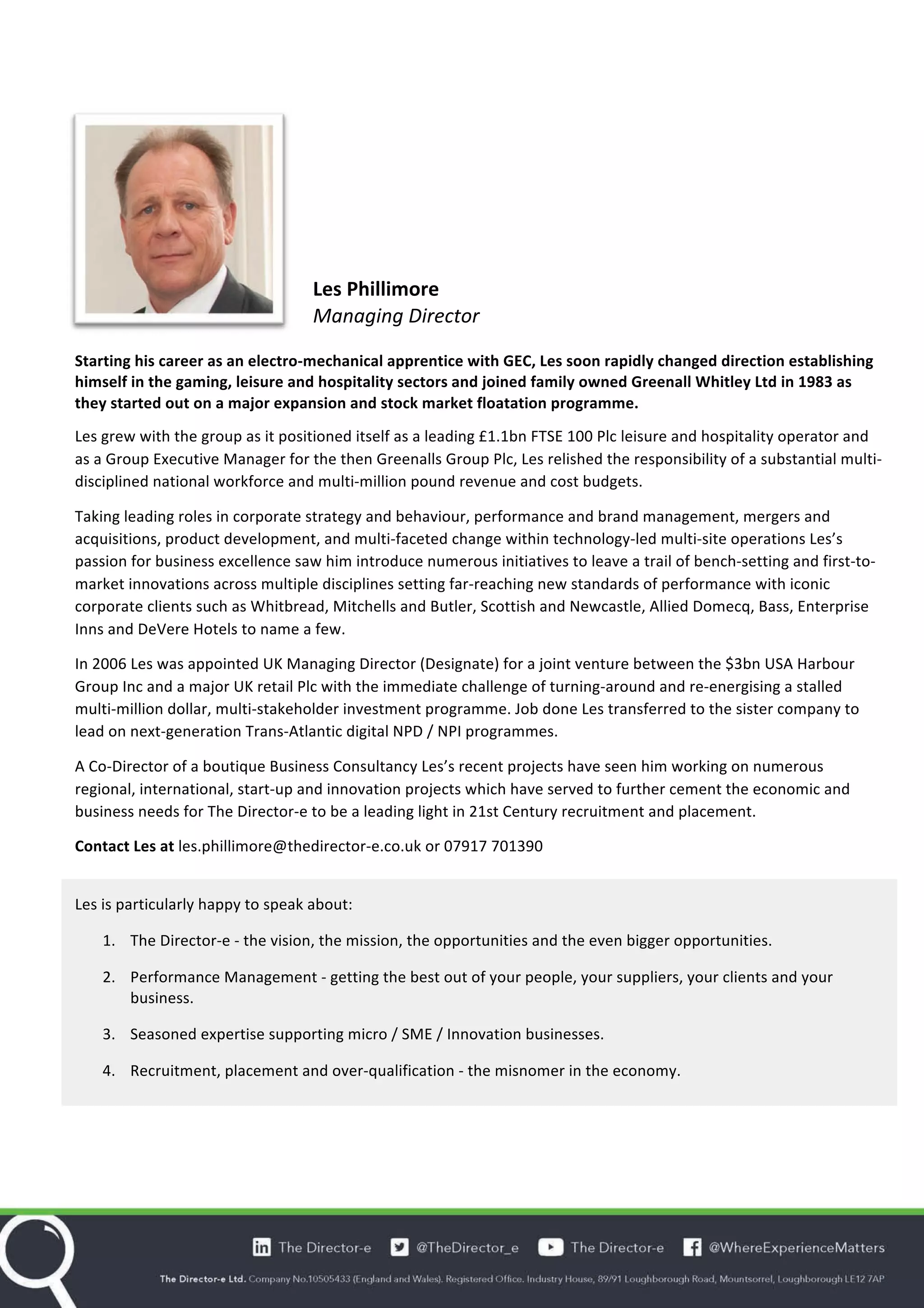 The Director-e Recruiter Information Pack | PDF