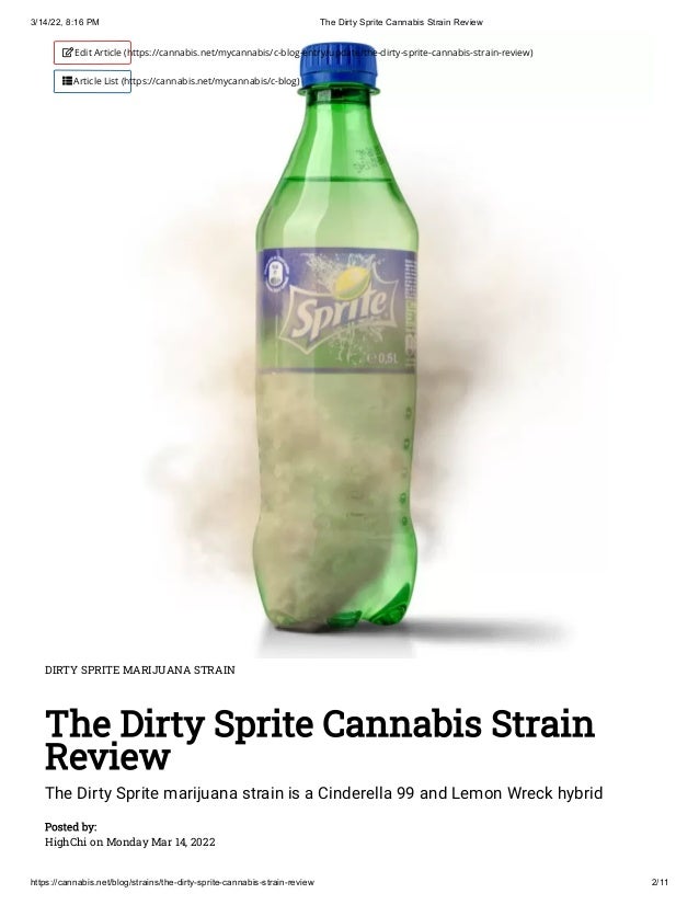 Dirty Sprite Weed Strain Review - Is It Worth It?