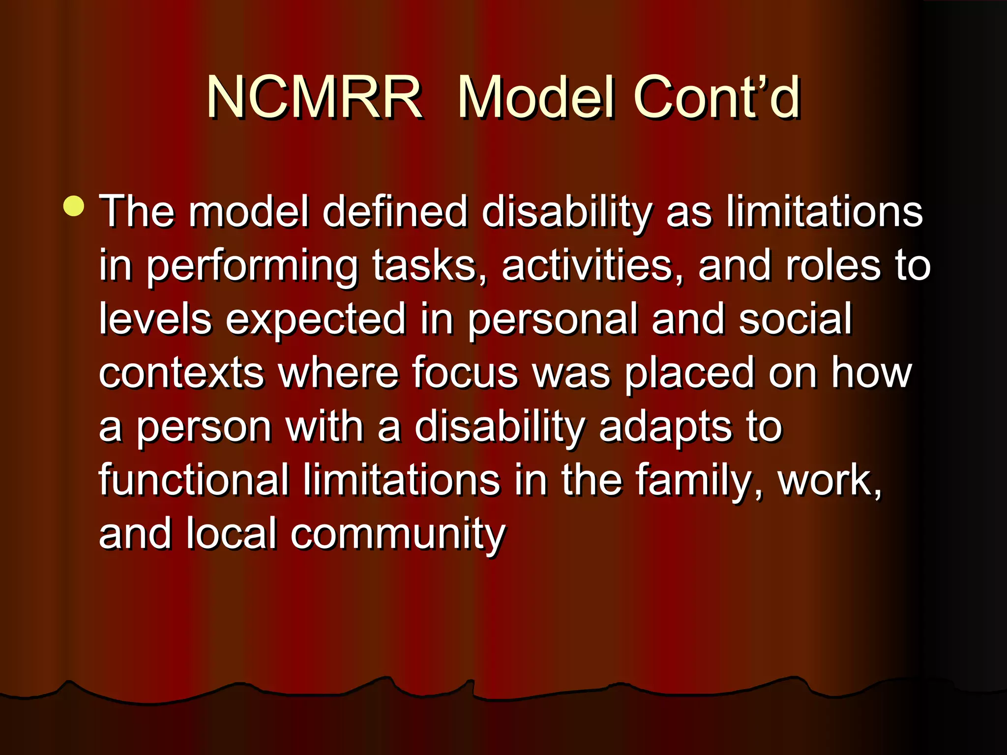 The Disablement Model | ODP