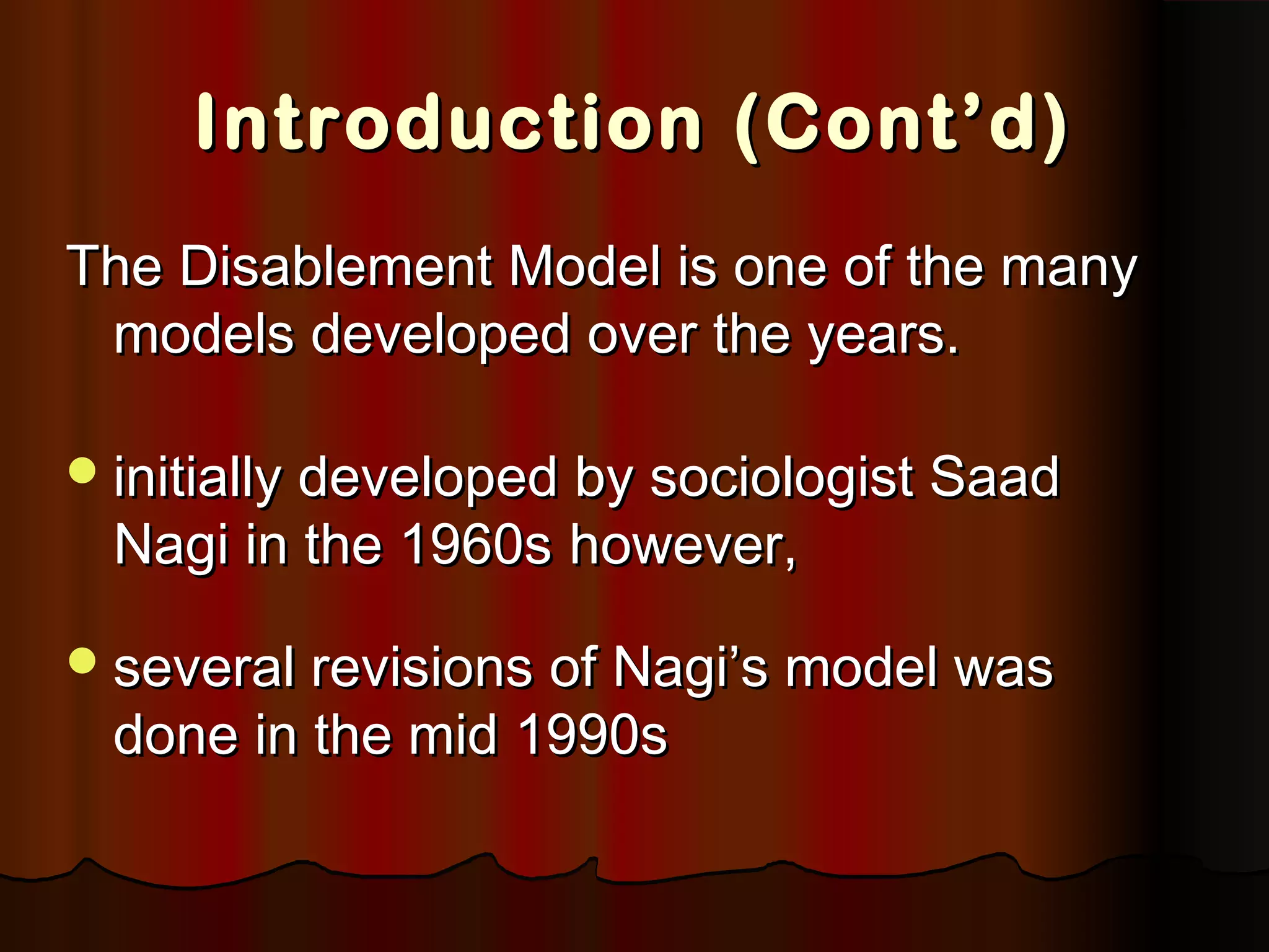 The Disablement Model | ODP
