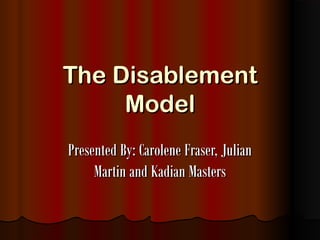 The Disablement Model | ODP