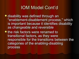 The Disablement Model | ODP