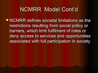 The Disablement Model | ODP