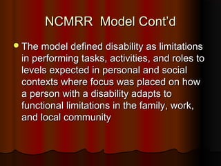 The Disablement Model | ODP