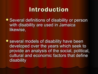 The Disablement Model | ODP