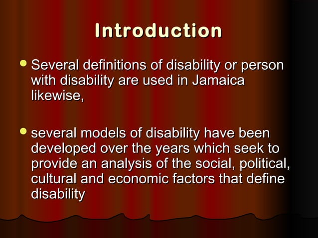The Disablement Model | ODP | Mental Health | Diseases and Conditions
