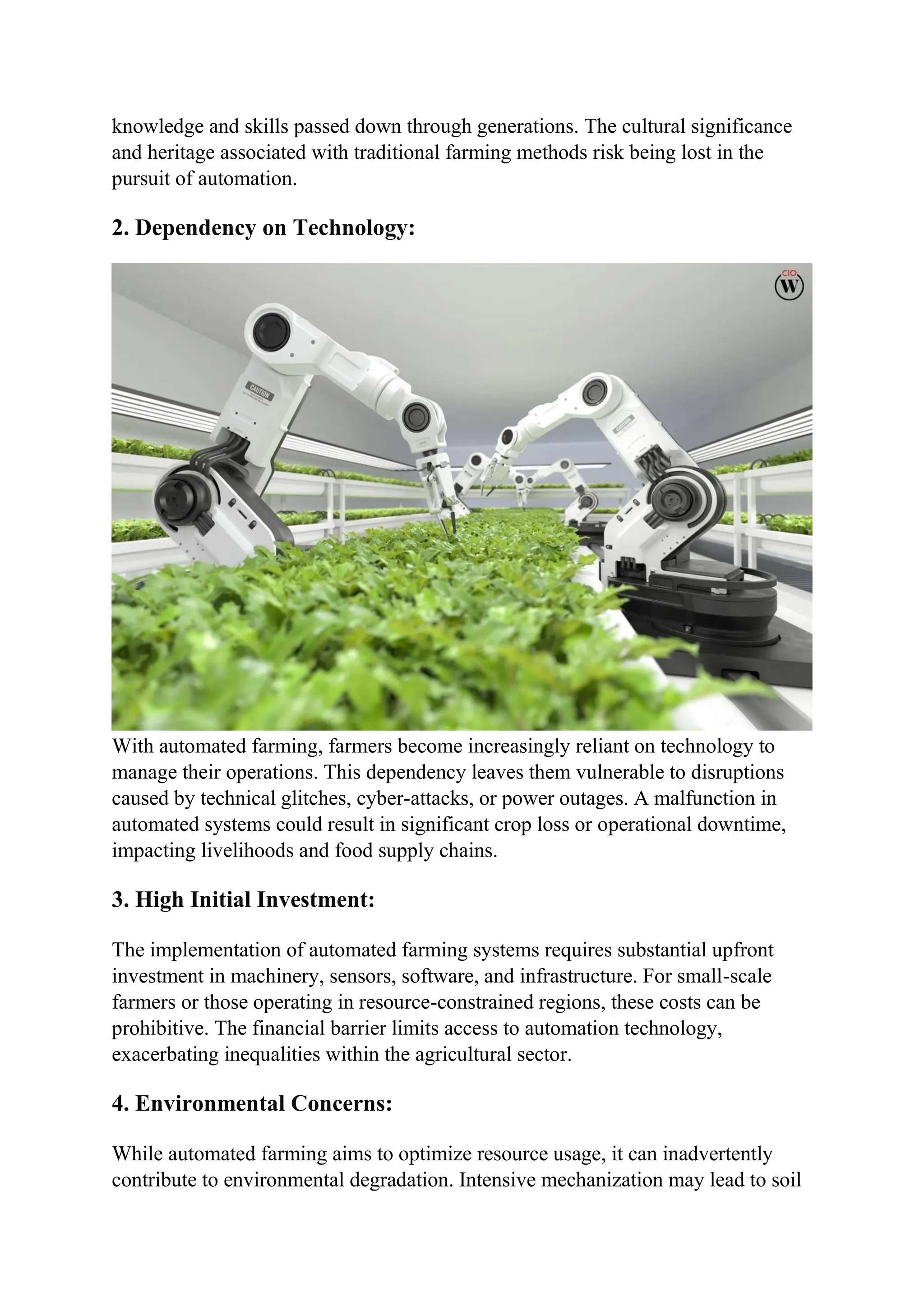 15 Disadvantages of Automated Farming: Balancing Efficiency with ...