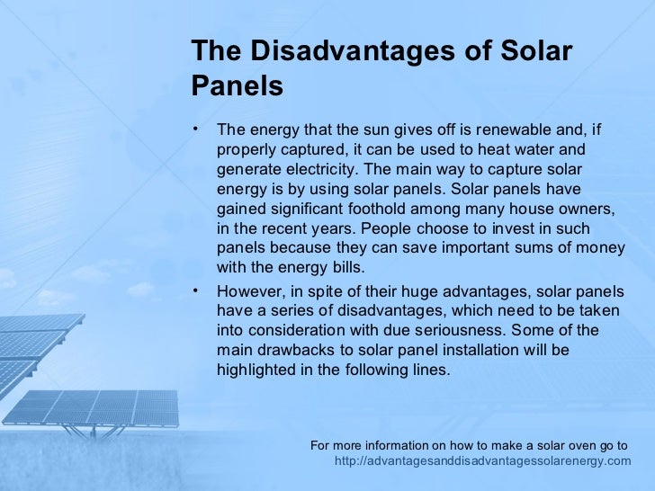 The Disadvantages Of Solar Panels the-disadvantages-of-solar-panels