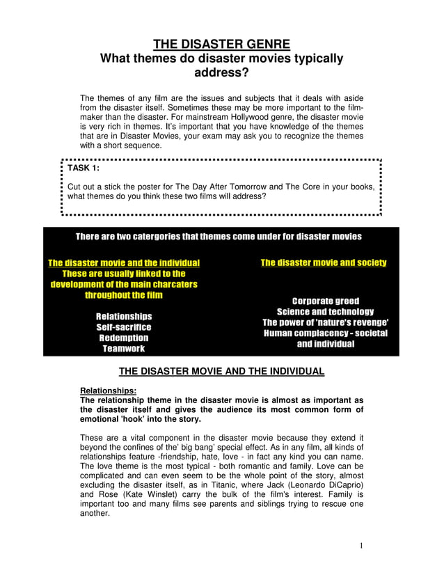 The disaster genre | PDF