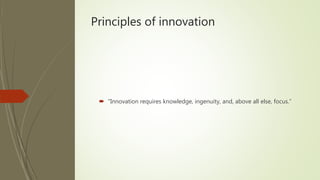 The discipline of innovation | PPT
