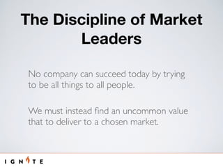 The Discipline of Market Leaders: A Strategy for Reaching the Top | PDF