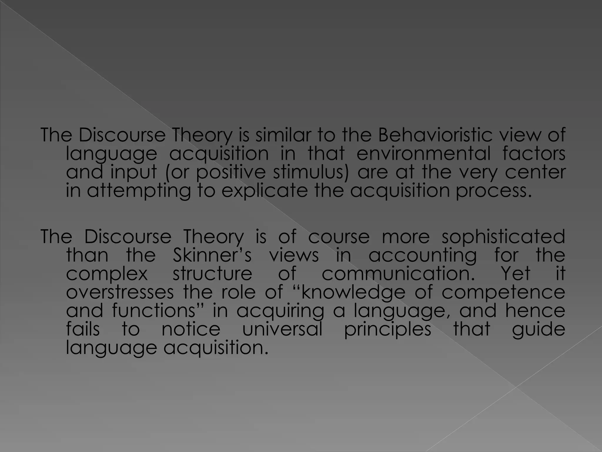The Discourse Theory-an SLA Theory | PPTX