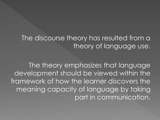 The Discourse Theory-an SLA Theory | PPTX