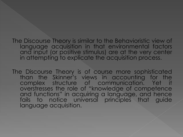 The Discourse Theory-an SLA Theory | PPTX