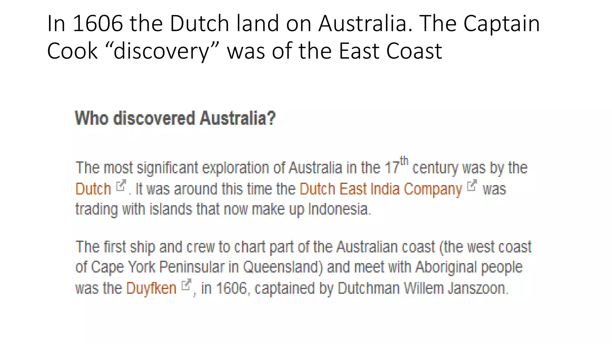 The discovery of Australia | PPTX