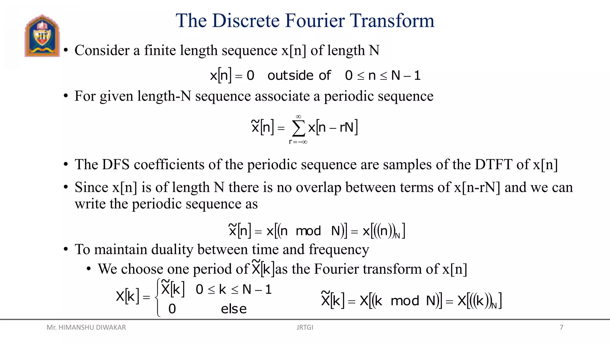 The discrete fourier transform (dsp) 4 | PPTX