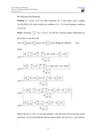 The discrete quartic spline interpolation over non uniform mesh | PDF ...
