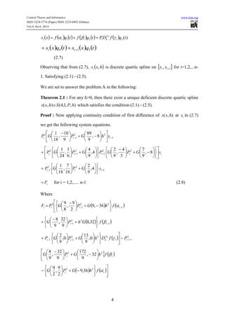 The discrete quartic spline interpolation over non uniform mesh | PDF | Science