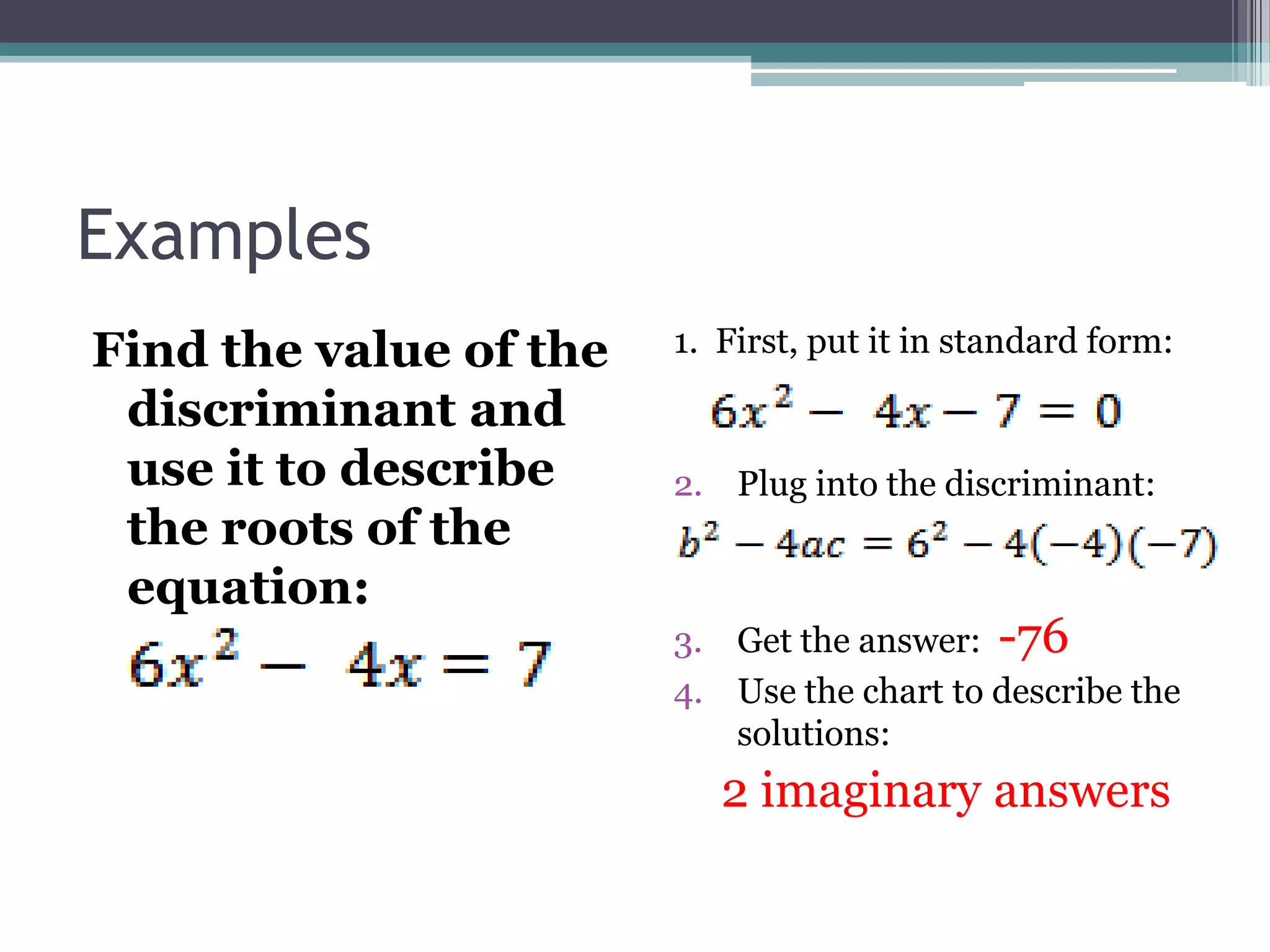 The Discriminant | PPTX