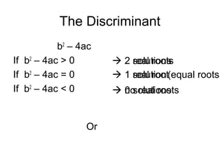 The discriminant | PPT