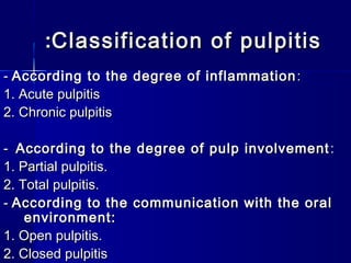 The disease of the dental pulp | PPT