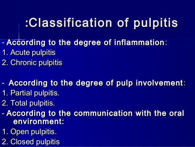 The disease of the dental pulp