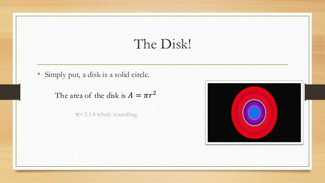 The Disk Method