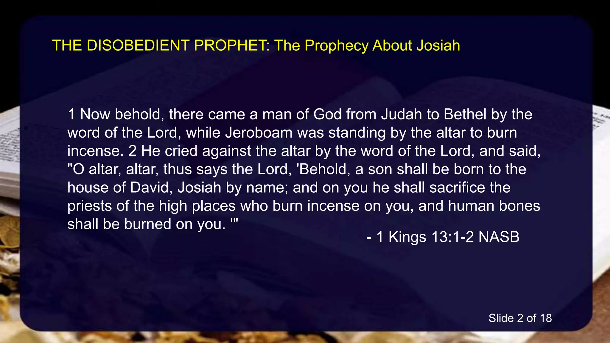 The disobedient prophet | PPTX