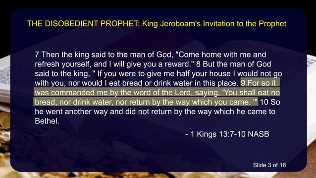 The disobedient prophet | PPTX | Christianity | Religion & Spirituality