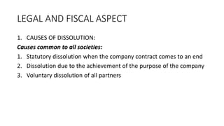 THE DISSOLUTION OF COMPANIES (Legal and accounting) | PPT