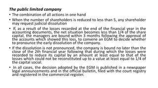 THE DISSOLUTION OF COMPANIES (Legal and accounting) | PPTX
