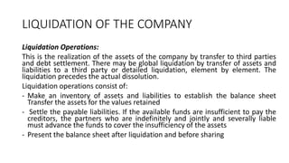 THE DISSOLUTION OF COMPANIES (Legal and accounting) | PPT