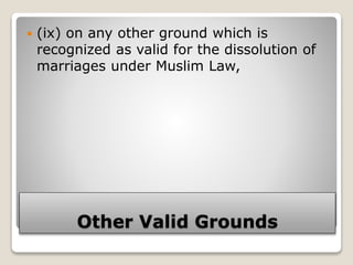 The dissolution of muslim marriages act,1939 | PPTX