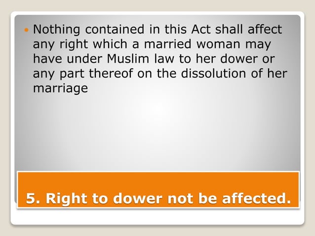 The dissolution of muslim marriages act,1939 | PPTX