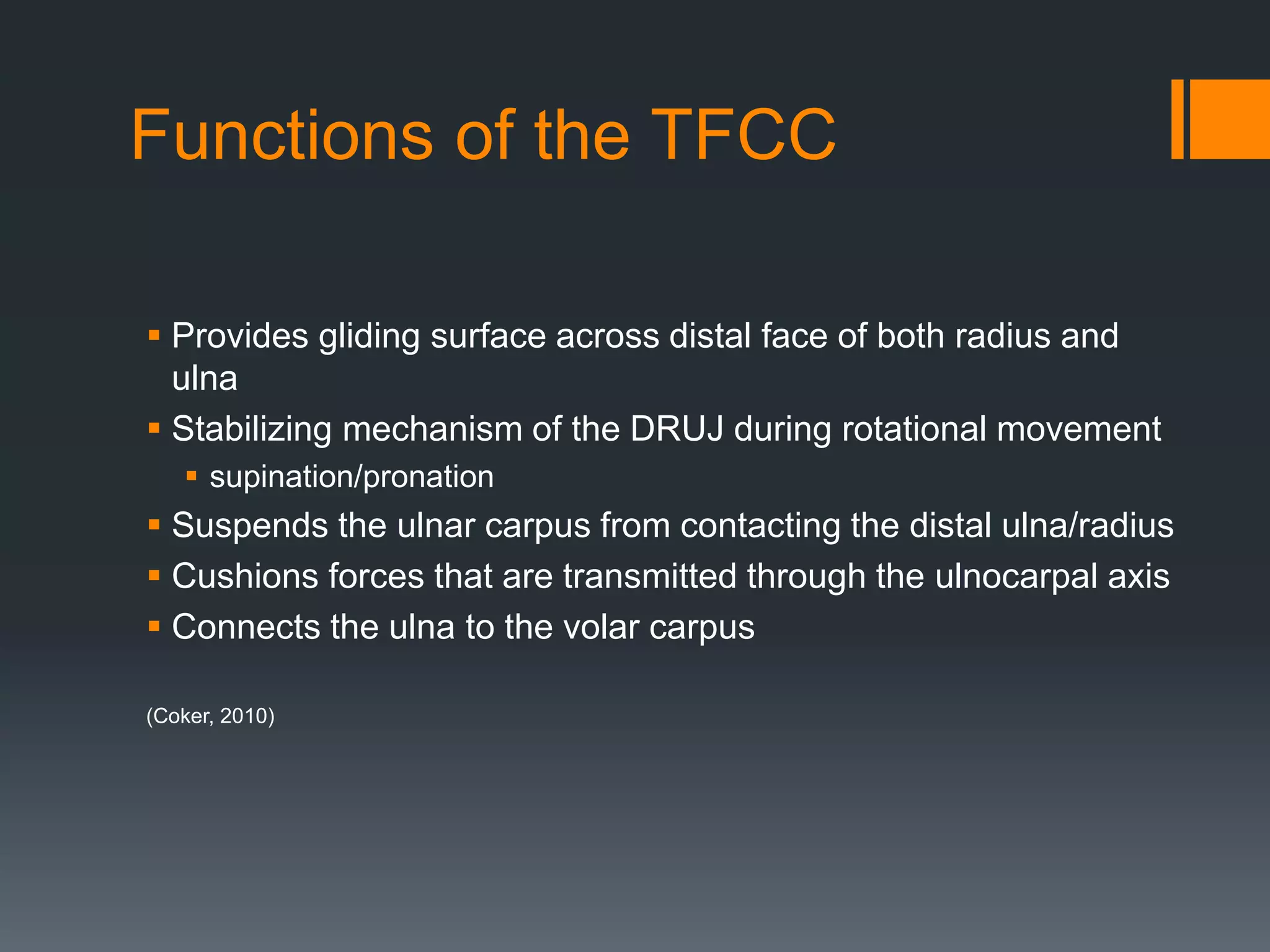 The distal radioulnar joint and tfcc | PPTX